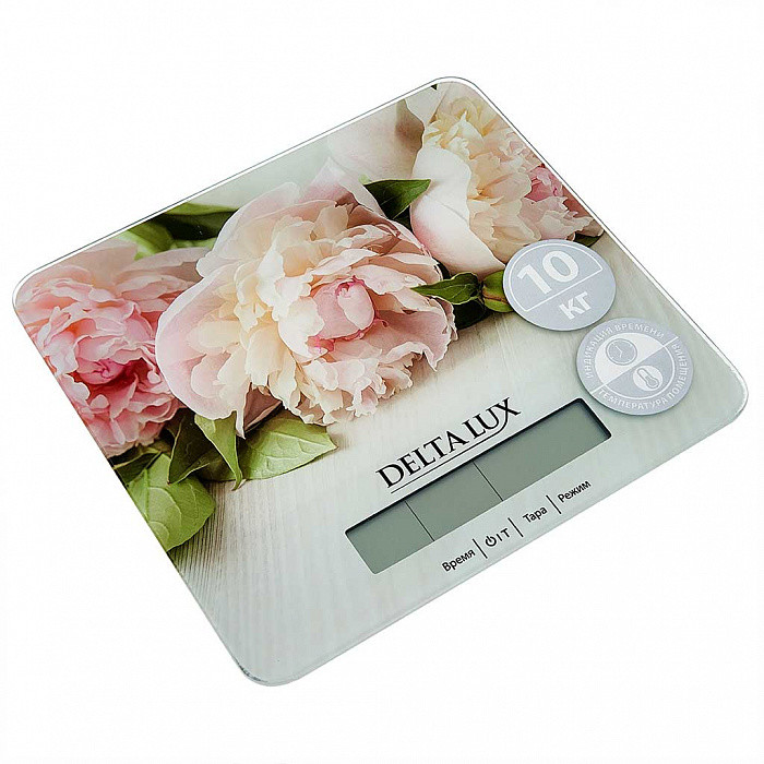 Весы кухонные Delta Lux DE-006KE Цветы
