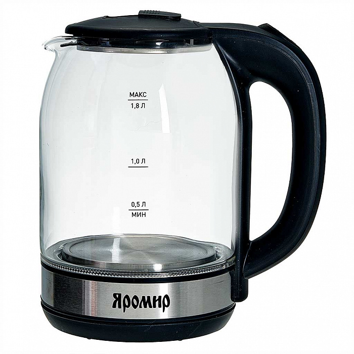 Чайник электрический Яромир ЯР-1061 1.8 л Transparent, Black