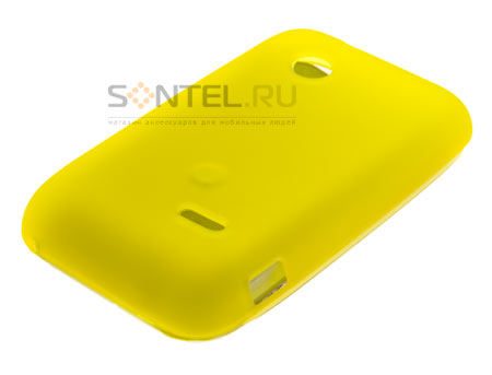 Силиконовый чехол для Sony Xperia Tipo Dual желтый в тех.уп.
