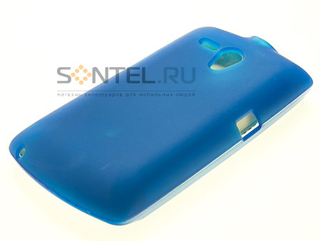 Силиконовый чехол для Sony Xperia Neo L синий в тех.уп.
