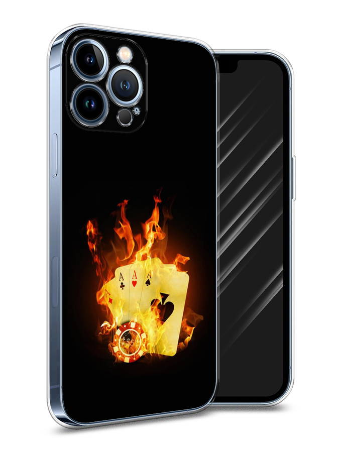 Чехол Awog на Apple iPhone 13 Pro Max / Айфон 13 Pro Max "Горящие карты"