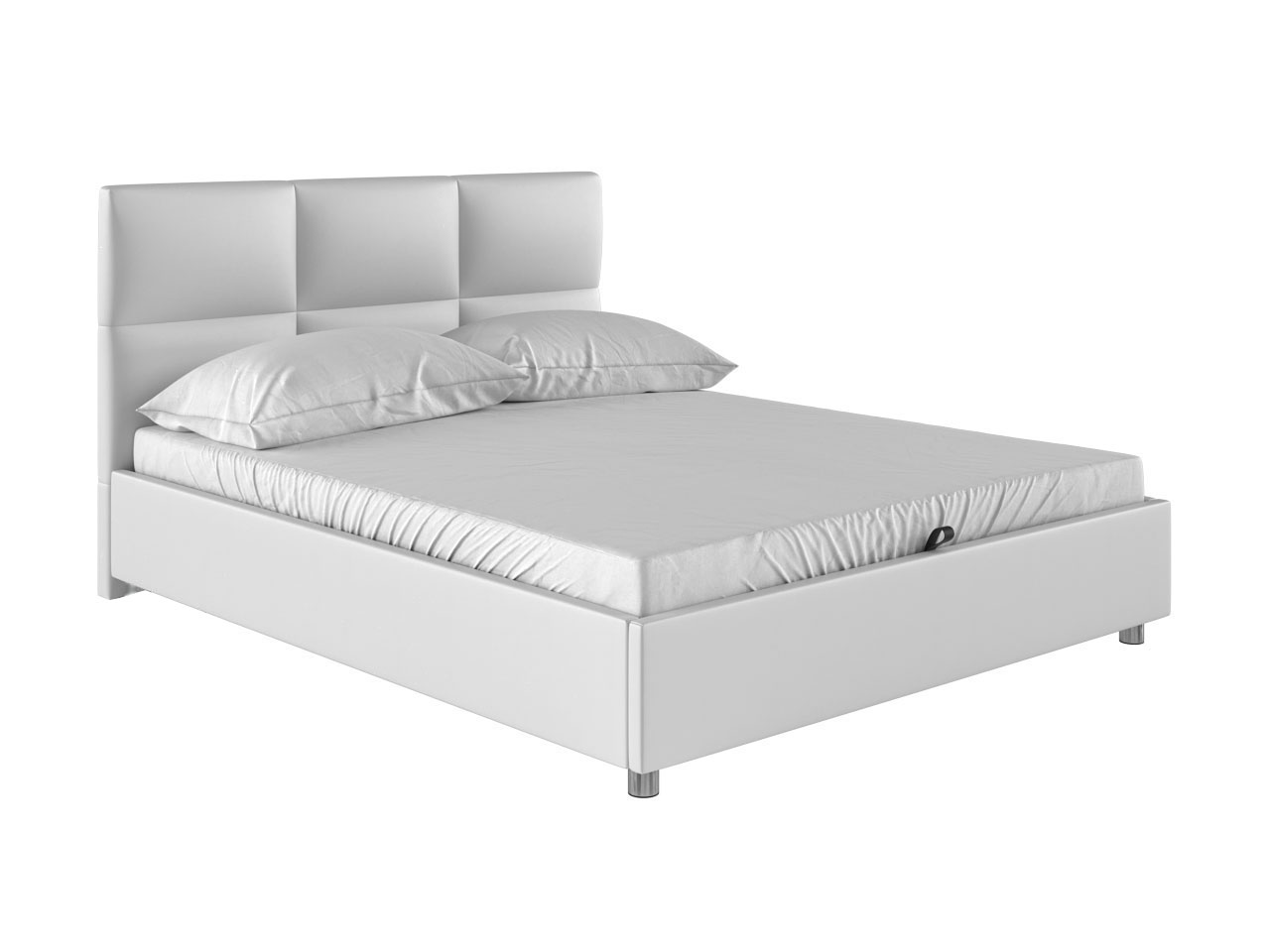 Кровать с подъемным механизмом Первый Мебельный Паулина Белый, экокожа    120х200 см