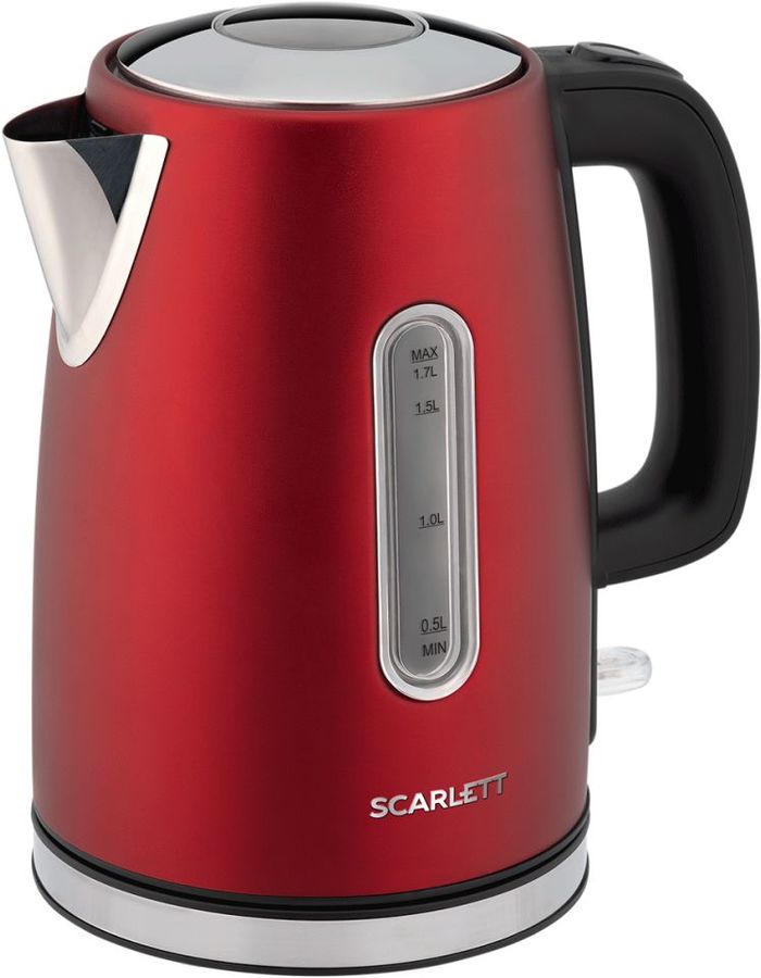 Чайник электрический Scarlett SC-EK21S83, красно-черный