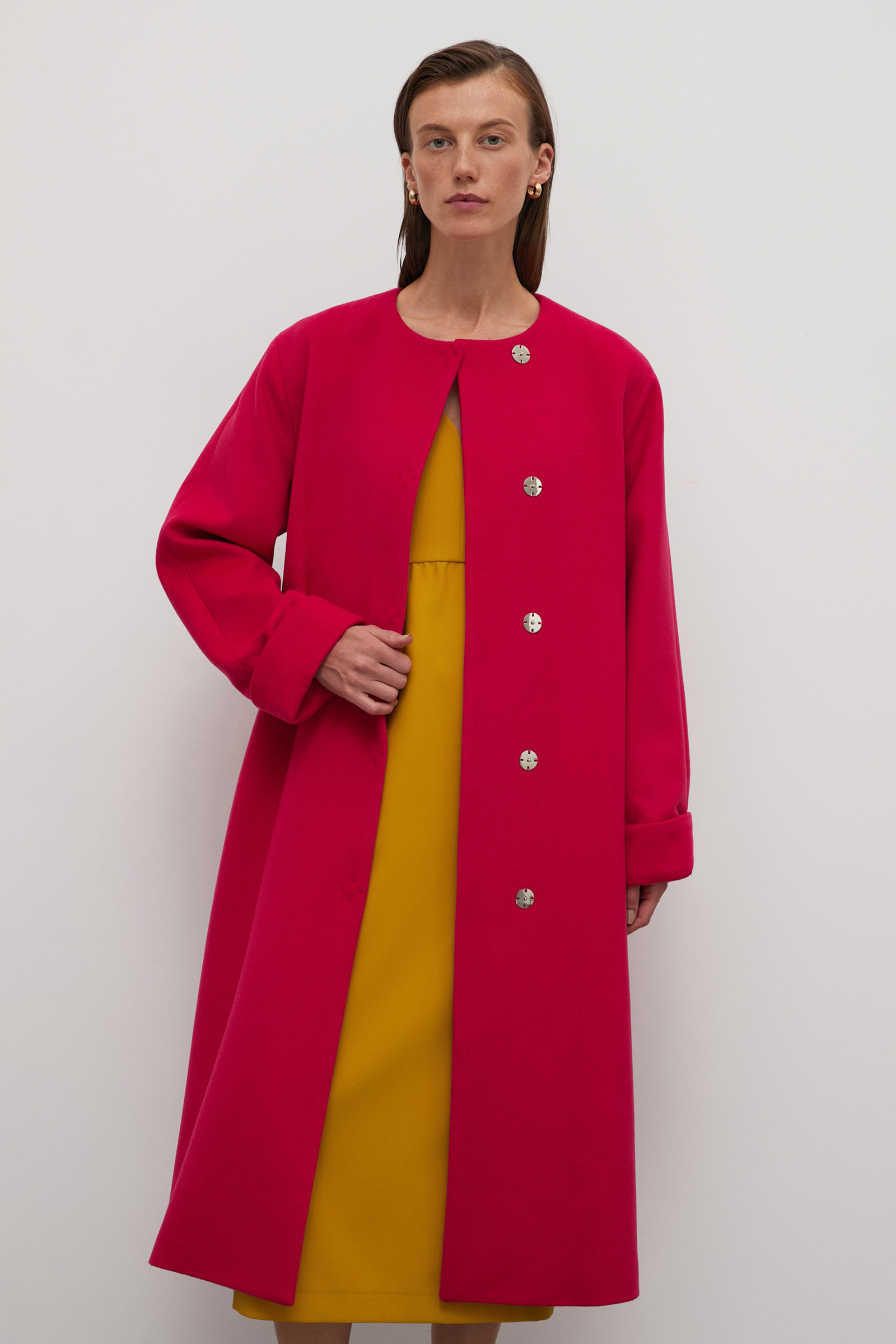 Пальто женское Finn Flare FAC51047 розовое XS
