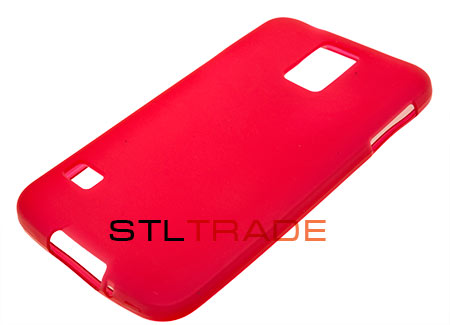Силиконовый чехол для Samsung Galaxy G900 S5 красный в тех.уп.