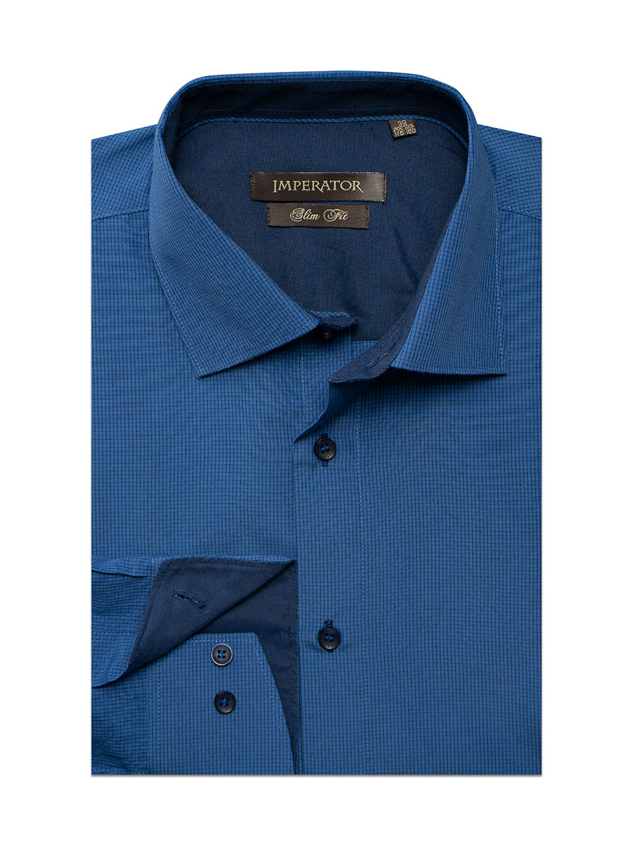 Рубашка мужская Imperator Graf 19-sl синяя 40/178-186