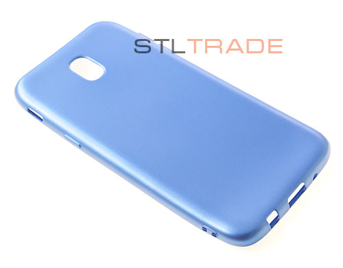 Силиконовый чехол TPU Case Металлик для Samsung J5 (2017) голубой