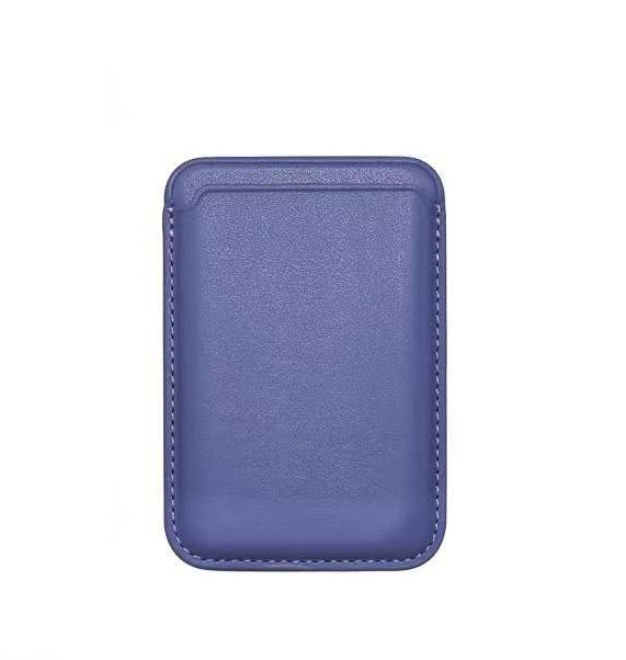 Картхолдер кожаный бумажник съемный магнитный кошелек MagSafe Wallet для iPhone фиолетовый