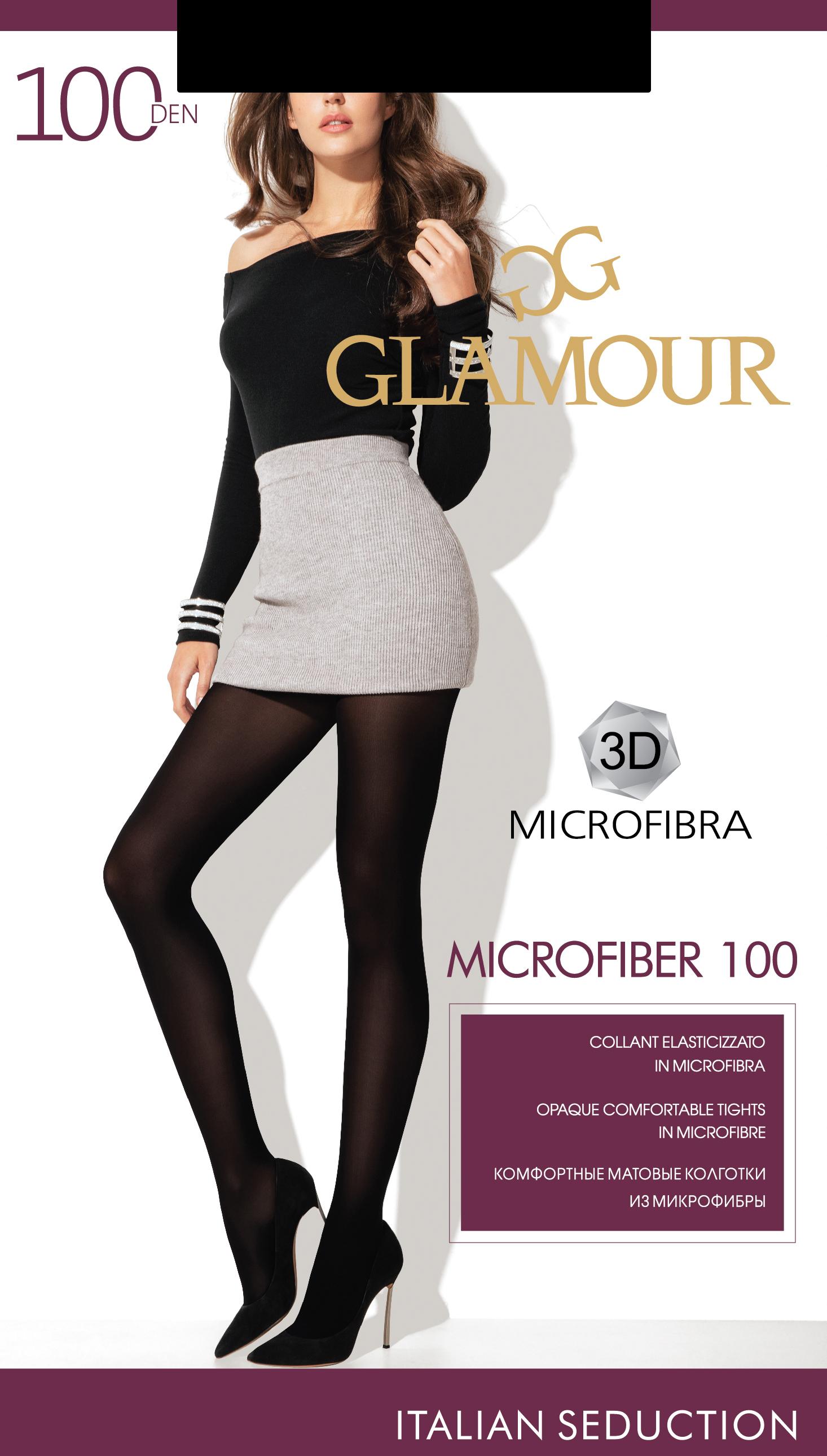 Колготки женские Glamour Microfiber 100 черные 2