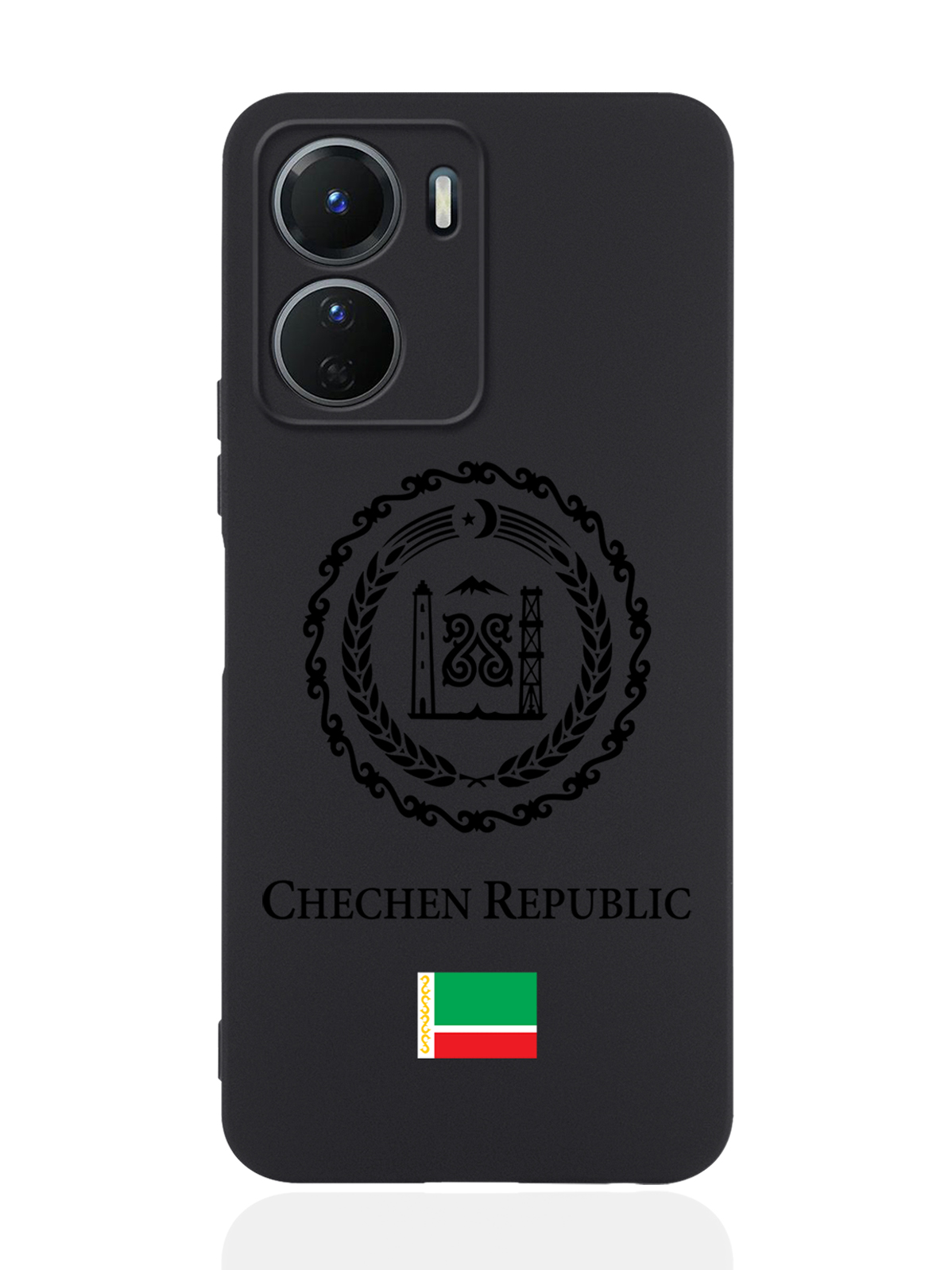 Чехол SignumCase для Vivo Y16 Черный лаковый Герб Чечни черный