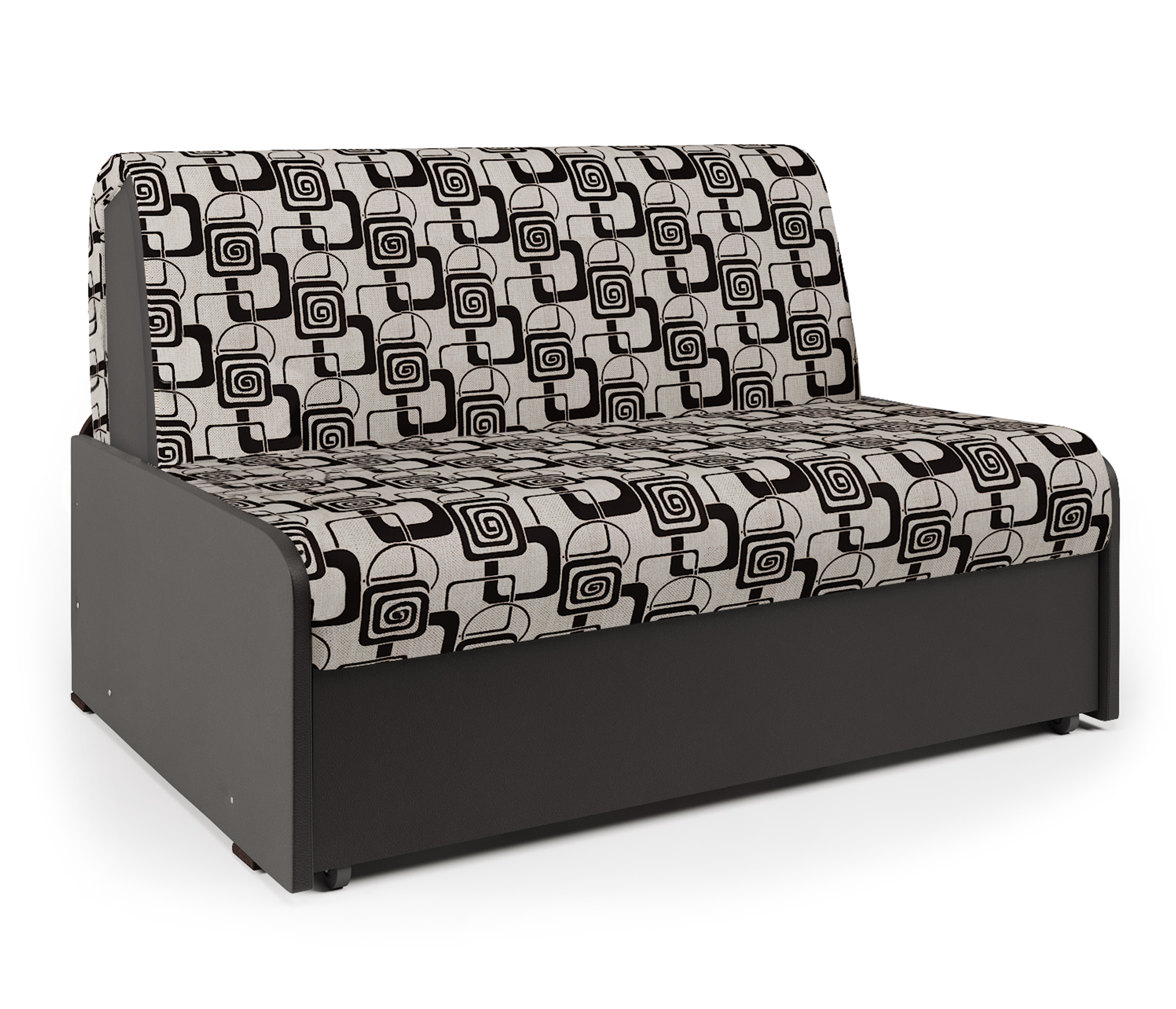 Диван кровать Шарм-Дизайн Коломбо БП 160 шенилл ромб и экокожа шоколад