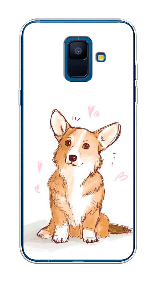 Чехол Awog  на Samsung Galaxy A6 "Корги любовь"