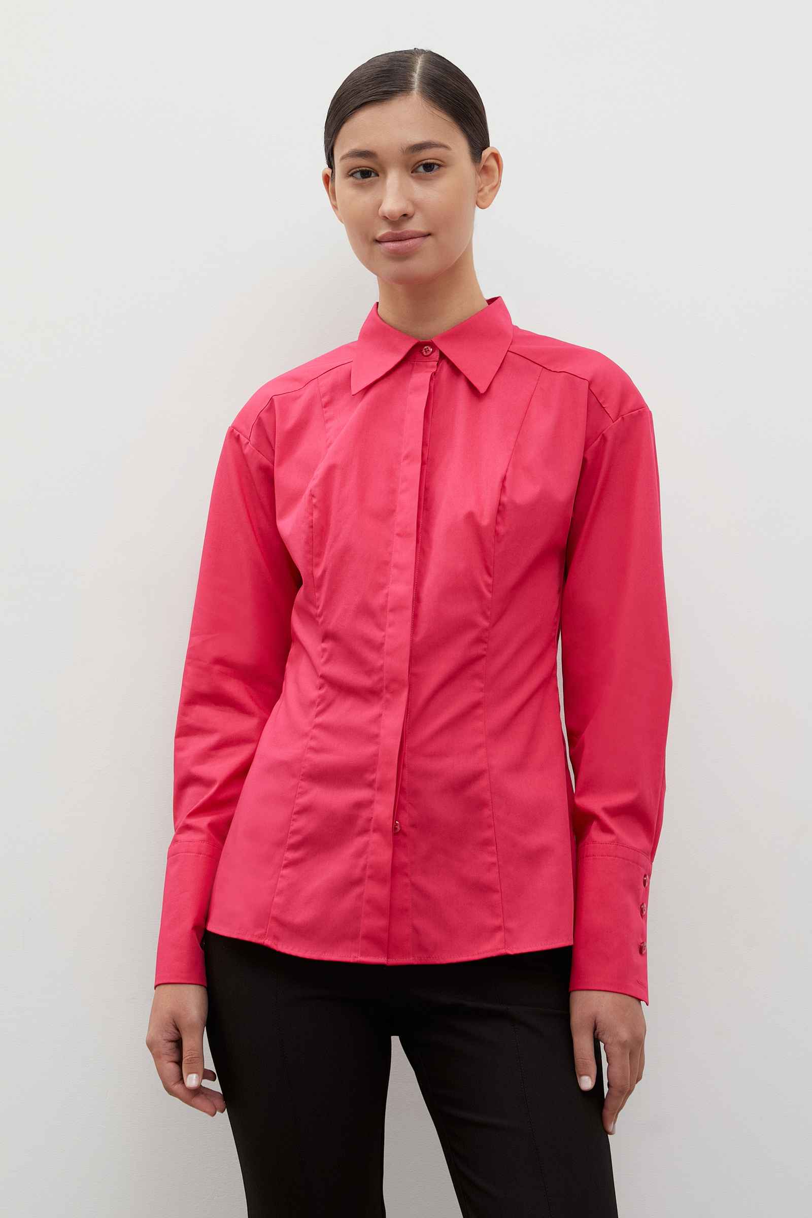 Рубашка женская Finn Flare FAC51039 розовая L