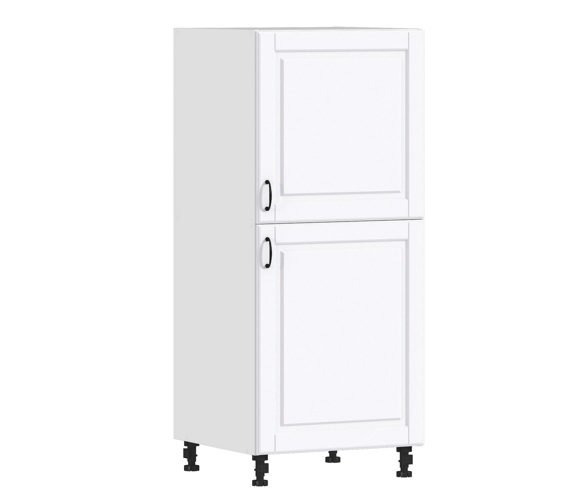 Кухонный модуль шкаф-пенал СТОЛПЛИТ Регина РП-460, с 4 полками, Белый, 60х141х56 см