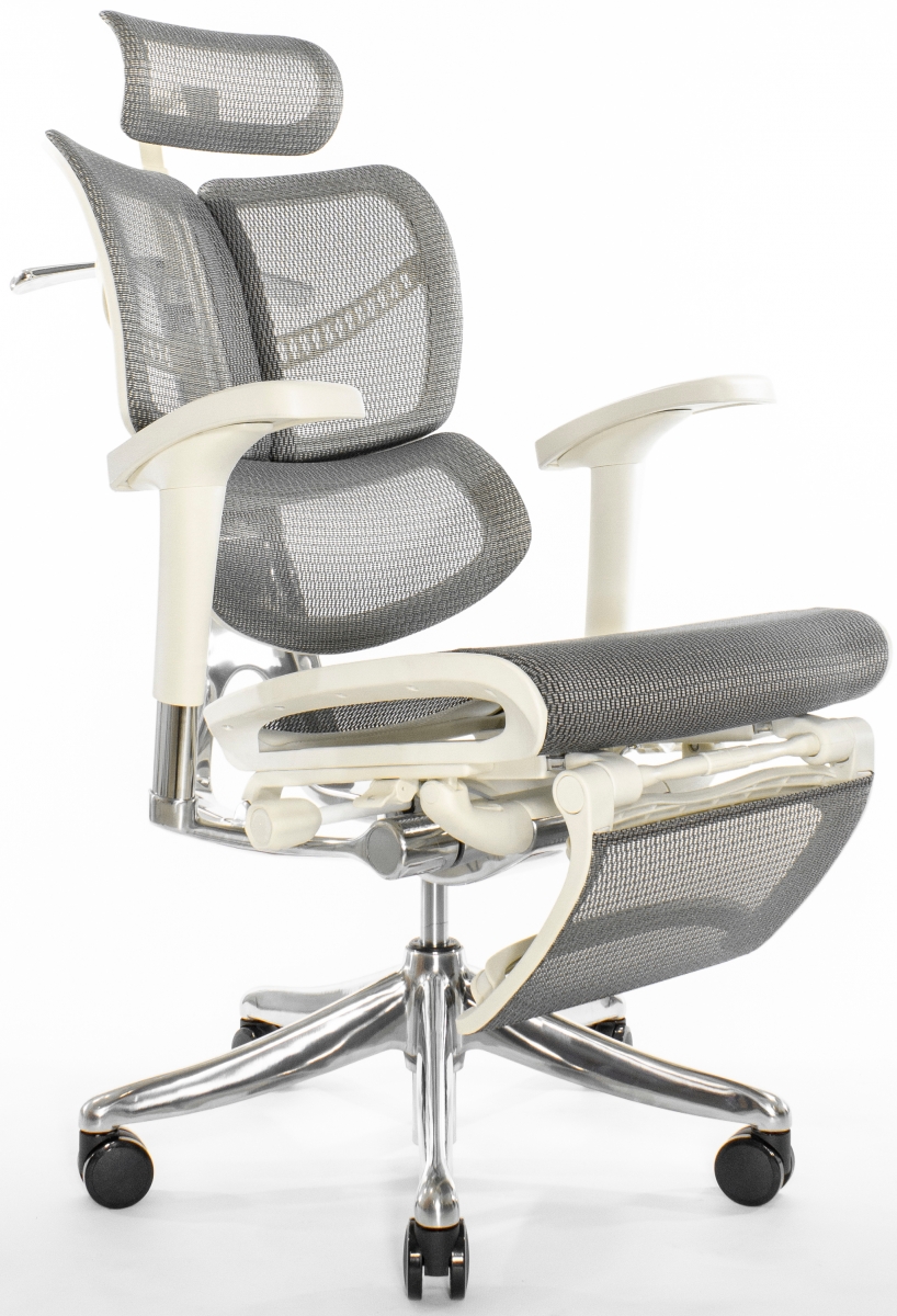 Эргономичное офисное кресло Expert Fly RFYM01 с подножкой серое