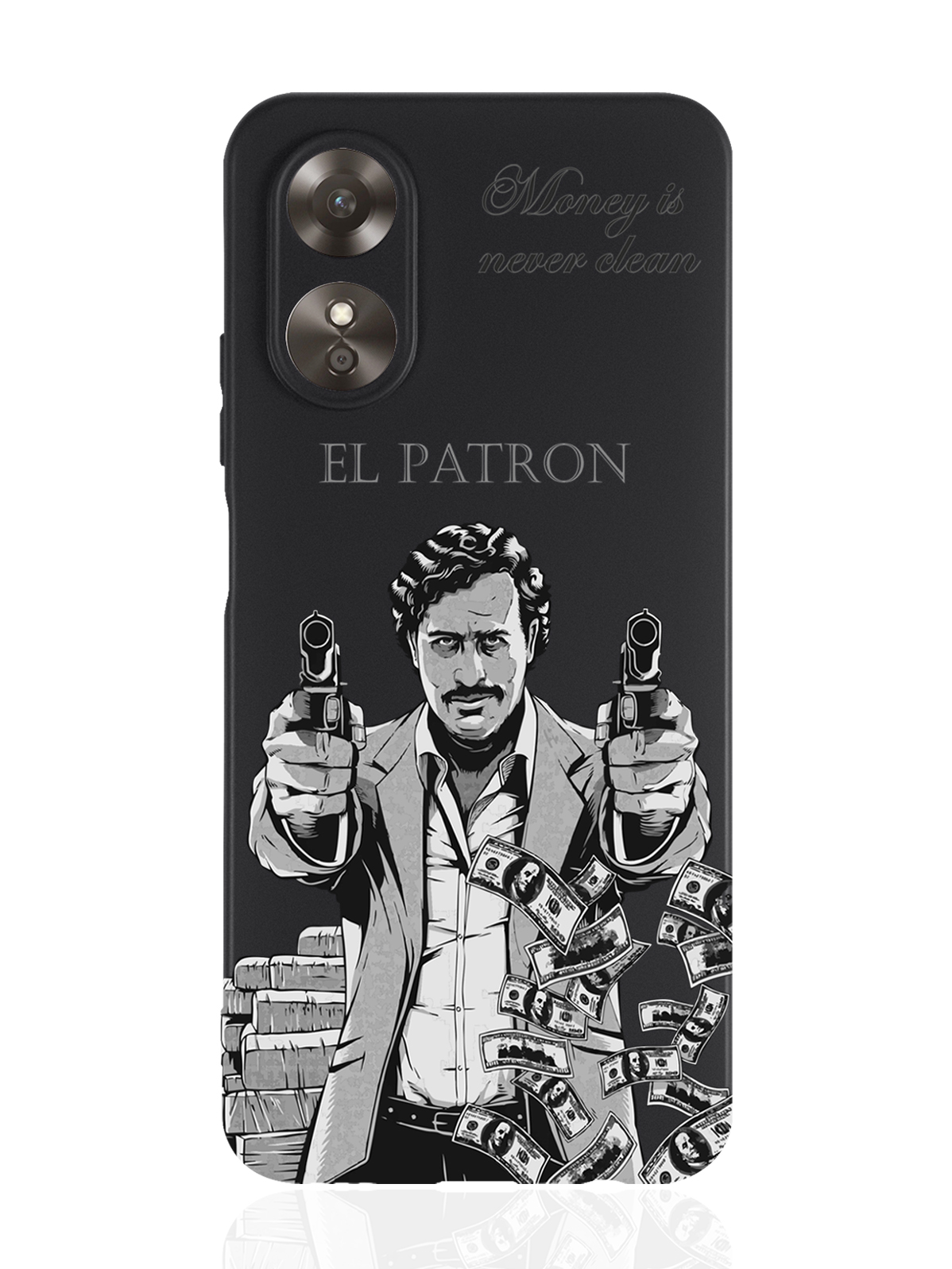 Чехол MustHaveCase для Oppo A17 El Patron Pablo Escobar/ Пабло Эскобар черный