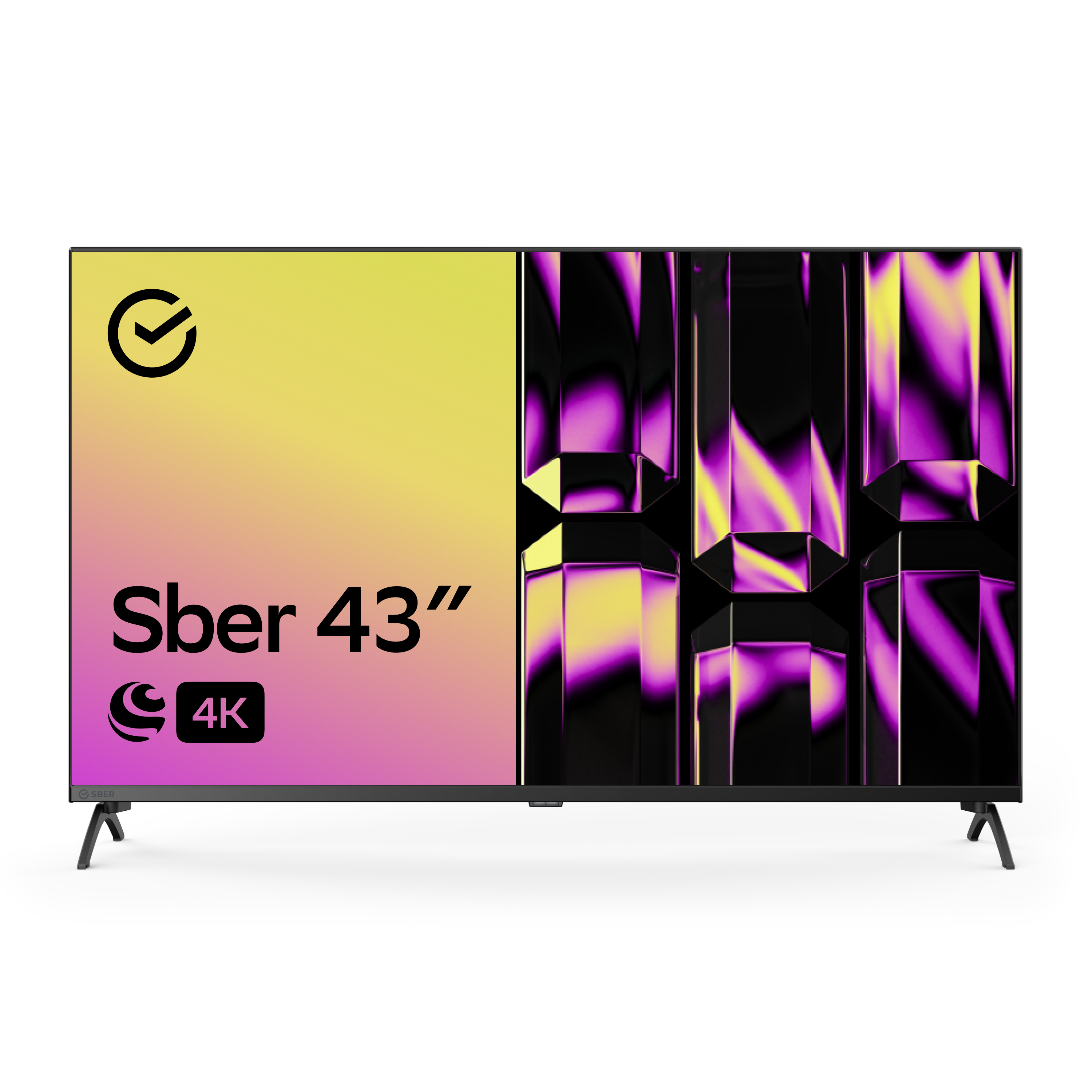 Телевизор Sber SDX-43U4123B, 43"(109 см), UHD 4K