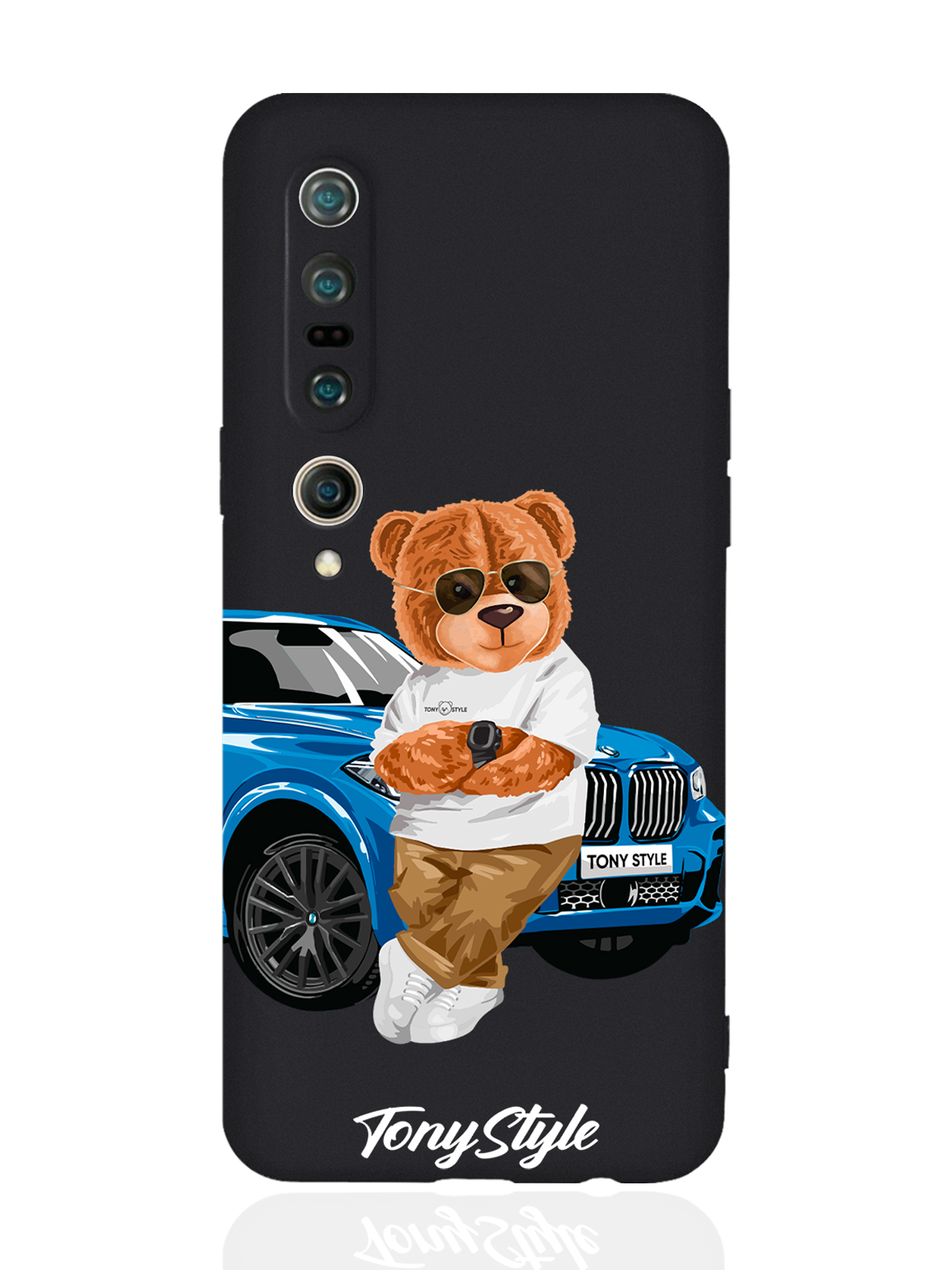 Чехол Tony Style для Xiaomi Mi 10 Pro Tony Style с машиной черный