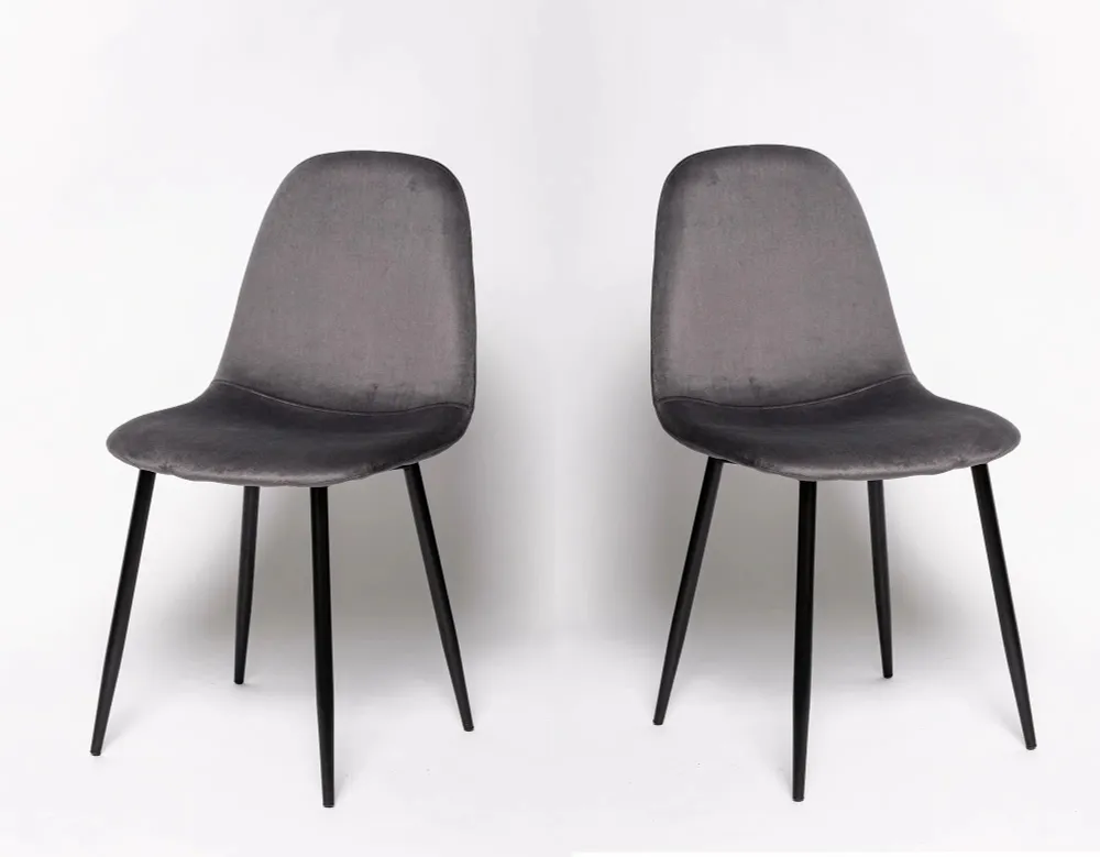 Комплект стульев для кухни Ла Рум, XS2441, 2 шт, графит, велюр