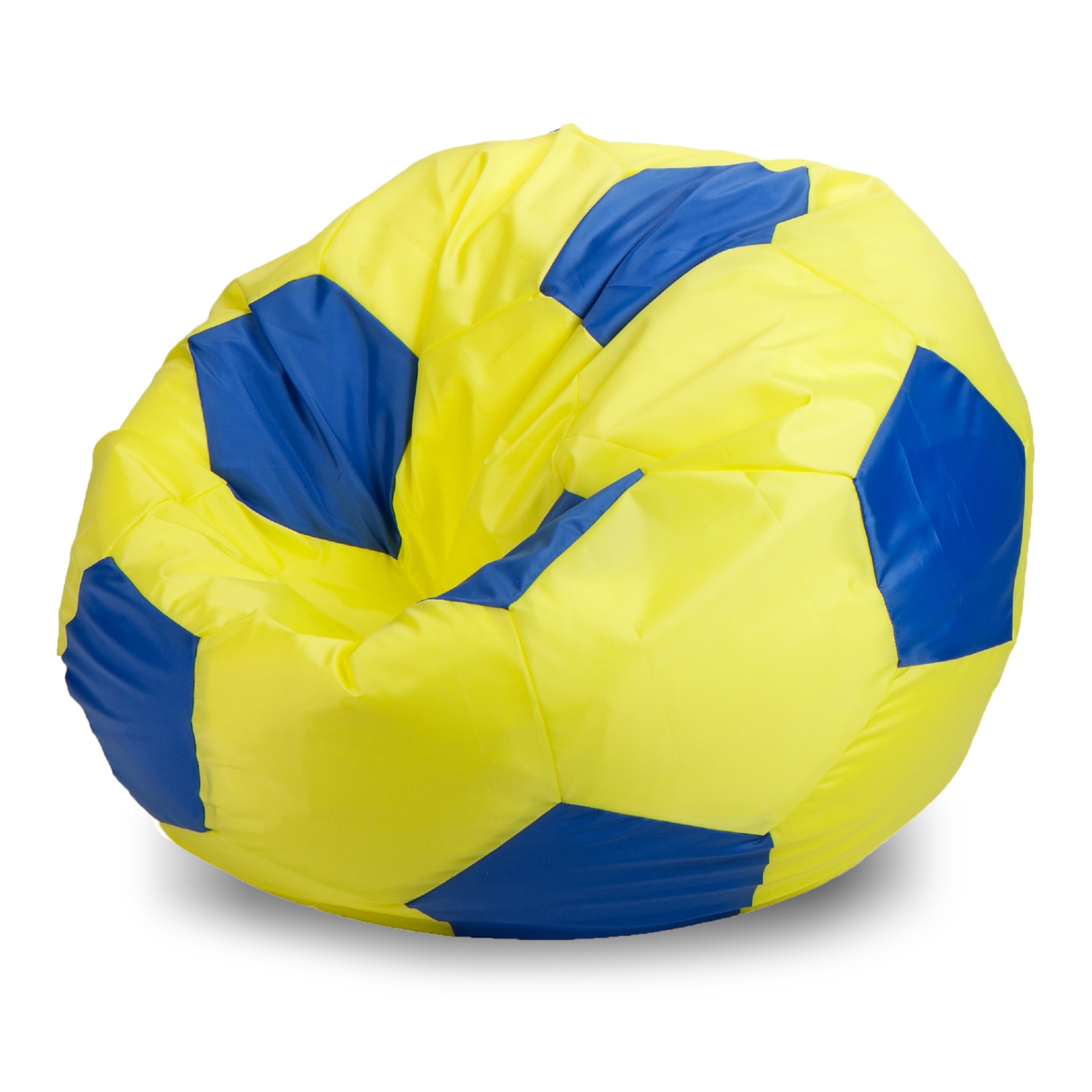 Кресло-мешок «Мяч», XXL (105x105), оксфорд, Желтый и синий