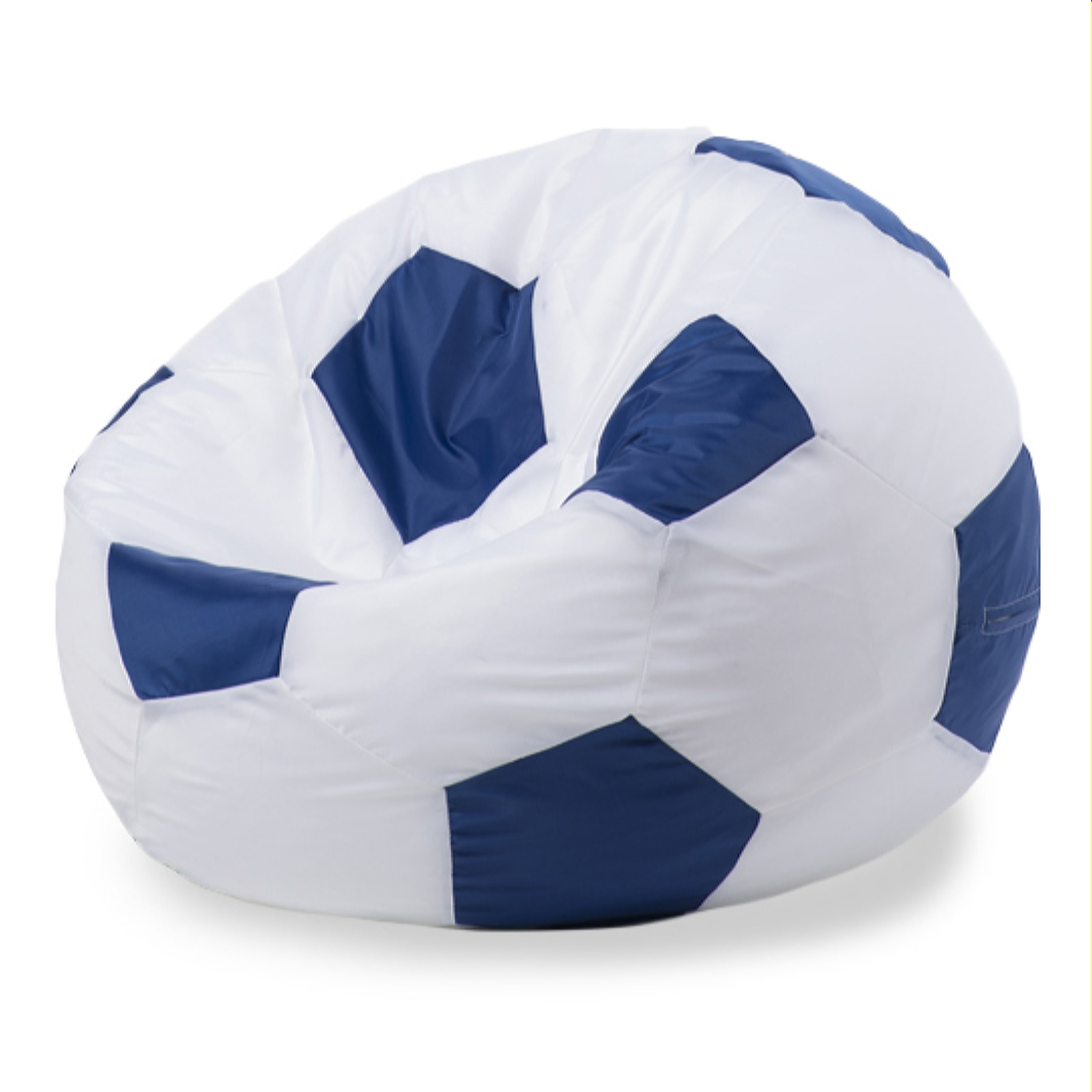 Кресло-мешок «Мяч», XL (95x95), оксфорд, Белый и синий