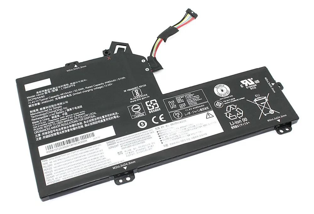 Аккумуляторная батарея для ноутбука Lenovo S540-15IWL GTX L18M3PF9 11.4V 52.5Wh
