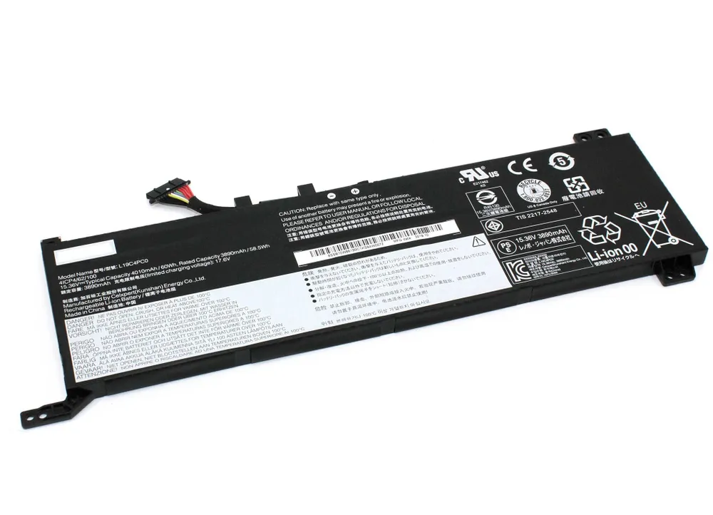 Аккумуляторная батарея для ноутбука Lenovo Legion 5-15IMH05H L19C4PC0 15.36V 60Wh 4010mAh