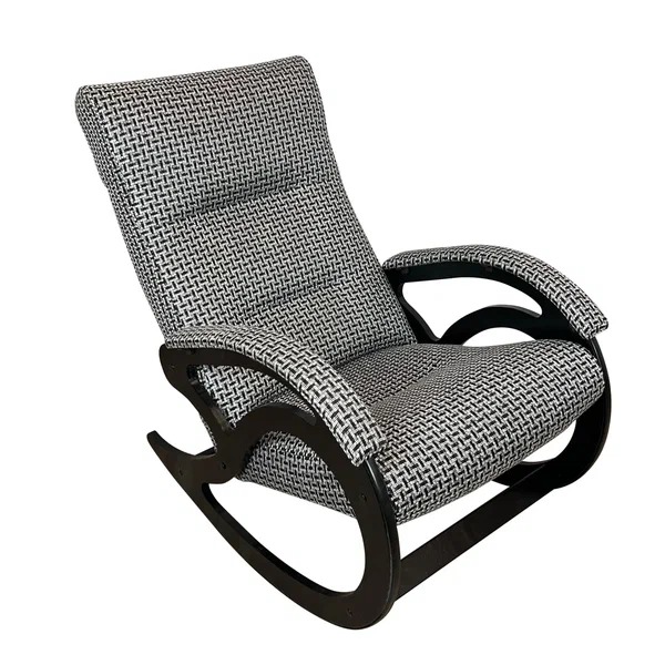 Кресло-качалка Solarius Классика с обивкой из рогожки, цвет серый
