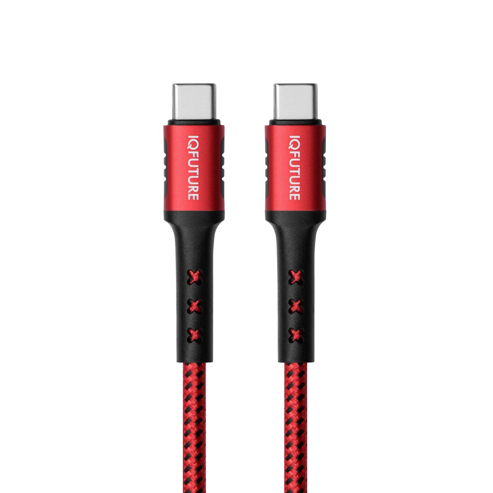 Кабель IQFUTURE IQ-UC3A USB Type-C - USB Type-C 3А, 2 м, красный
