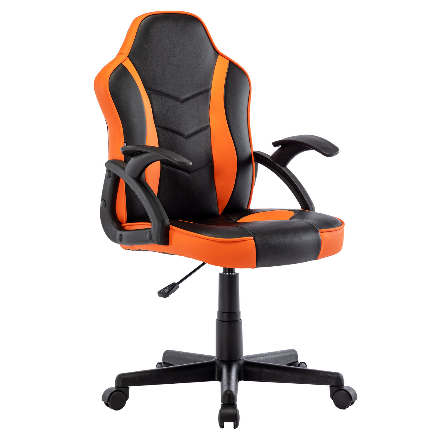 Кресло компьютерное BRABIX Shark GM-203 экокожа, черное/оранжевое