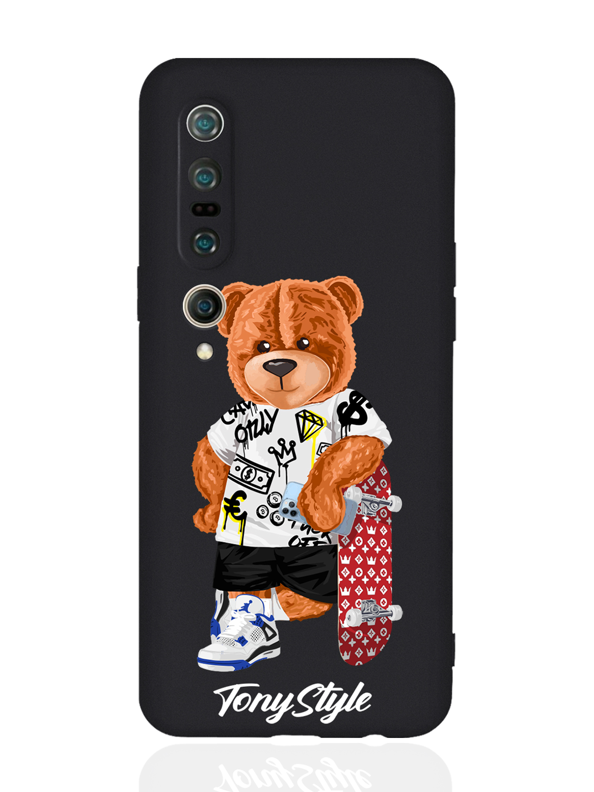 Чехол Tony Style для Xiaomi Mi 10 Pro Tony Style со скейтом черный