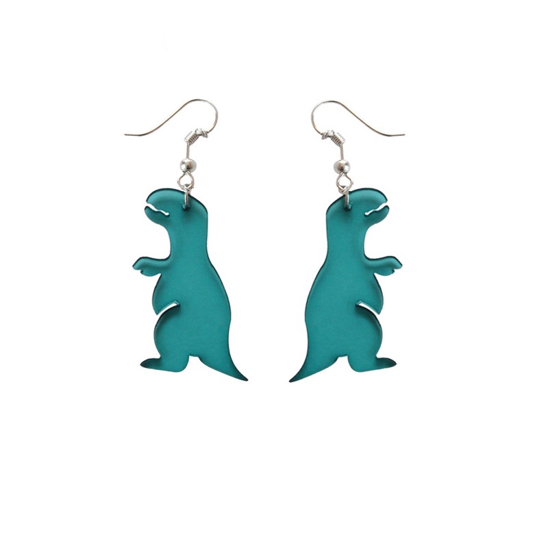 Серьги подвески из бижутерного сплава Plush Story Dinosaur, акрил