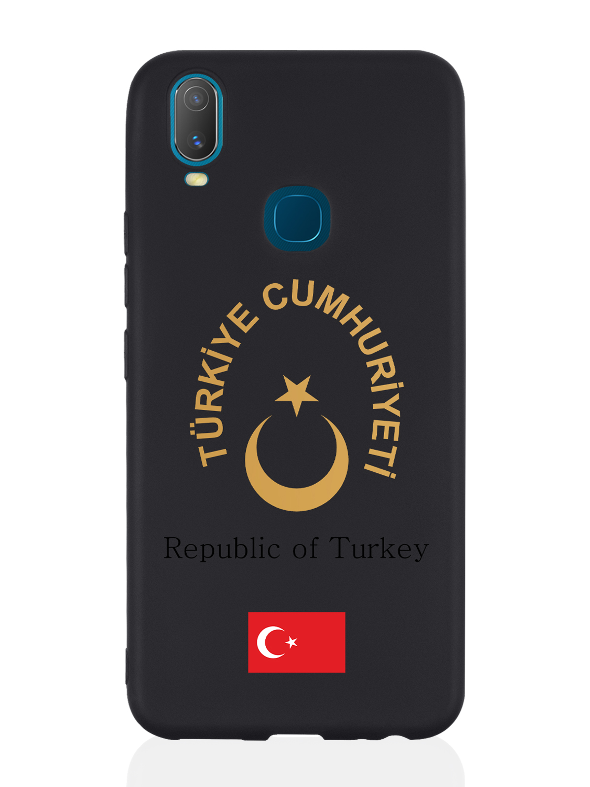 Чехол для Vivo Y11 Золотой Герб Турции черный