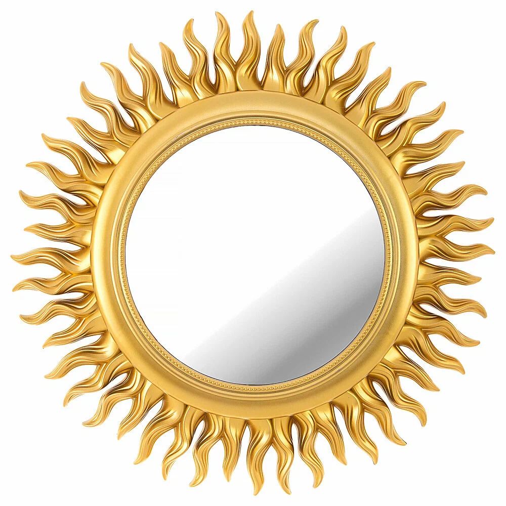 Зеркало настенное swiss home диаметр 47 см цвет: золото KSG-220-413