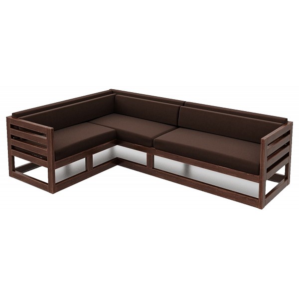 Диван ARSKO Магнус Угловой 250х170х70, вельвет, кофейный coffee/орех