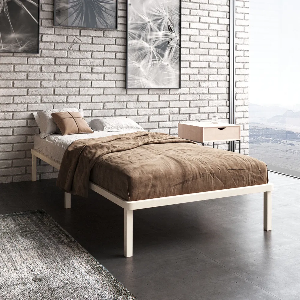 Односпальная кровать, 120х190 см, деревянная, Light Sleep, Hansales