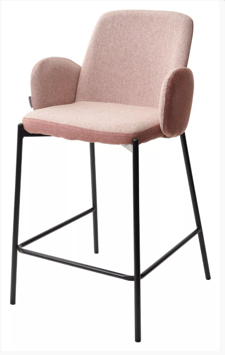 Комплект полубарных стульев 2 шт. M-City NYX 628M03418, черный/розовый