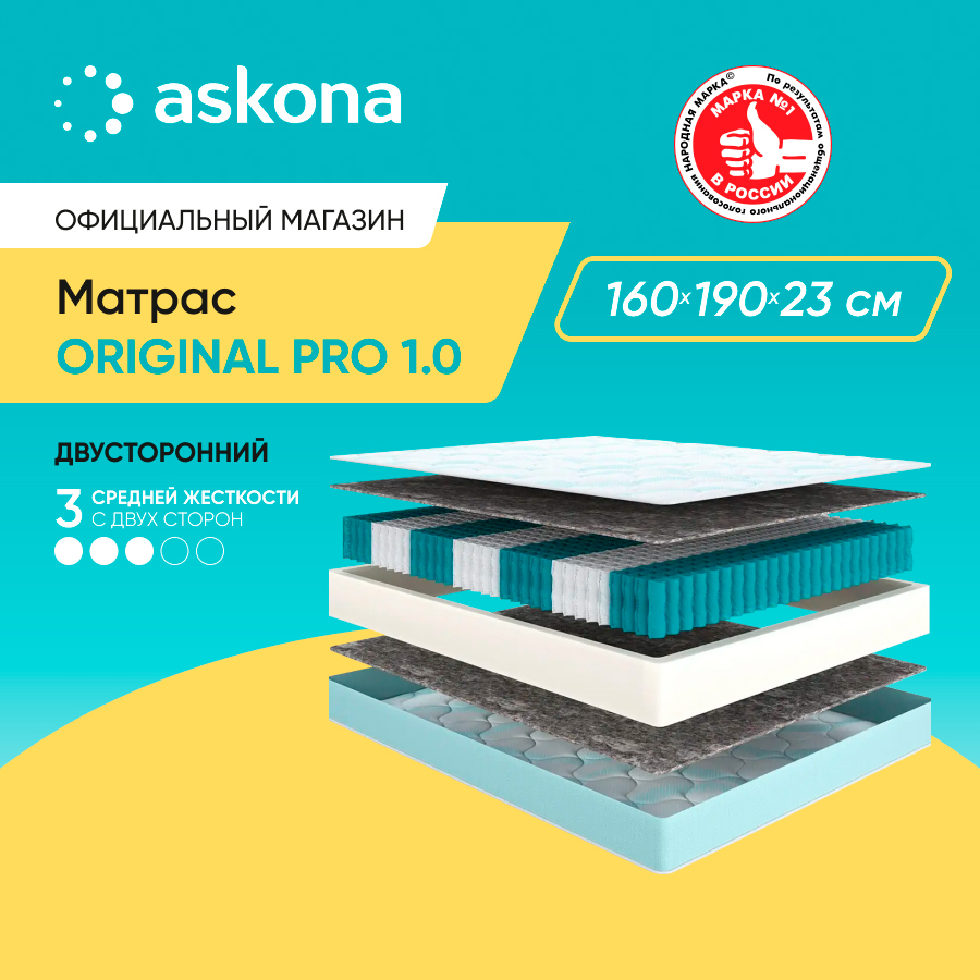 Матрас Askona Original Pro 1.0 160х190