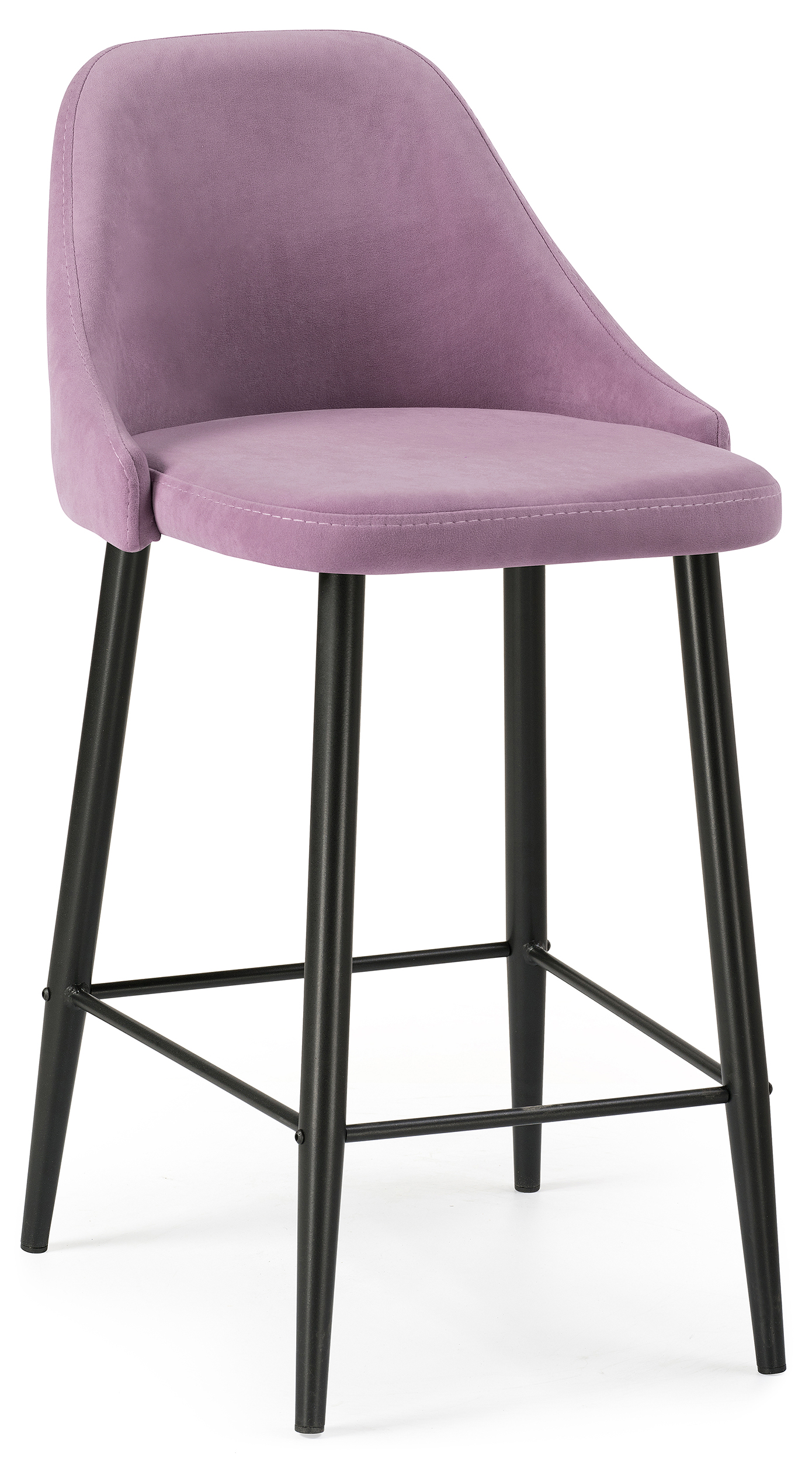 Барный стул Woodville Джама 448664, черный/фиолетовый