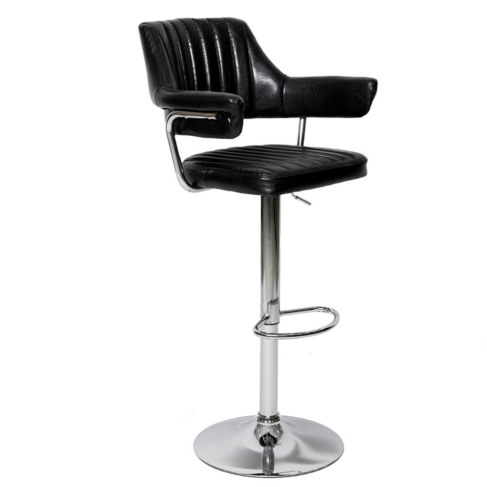 Барный стул B-trade WX-1029, серебристый/shinyblack