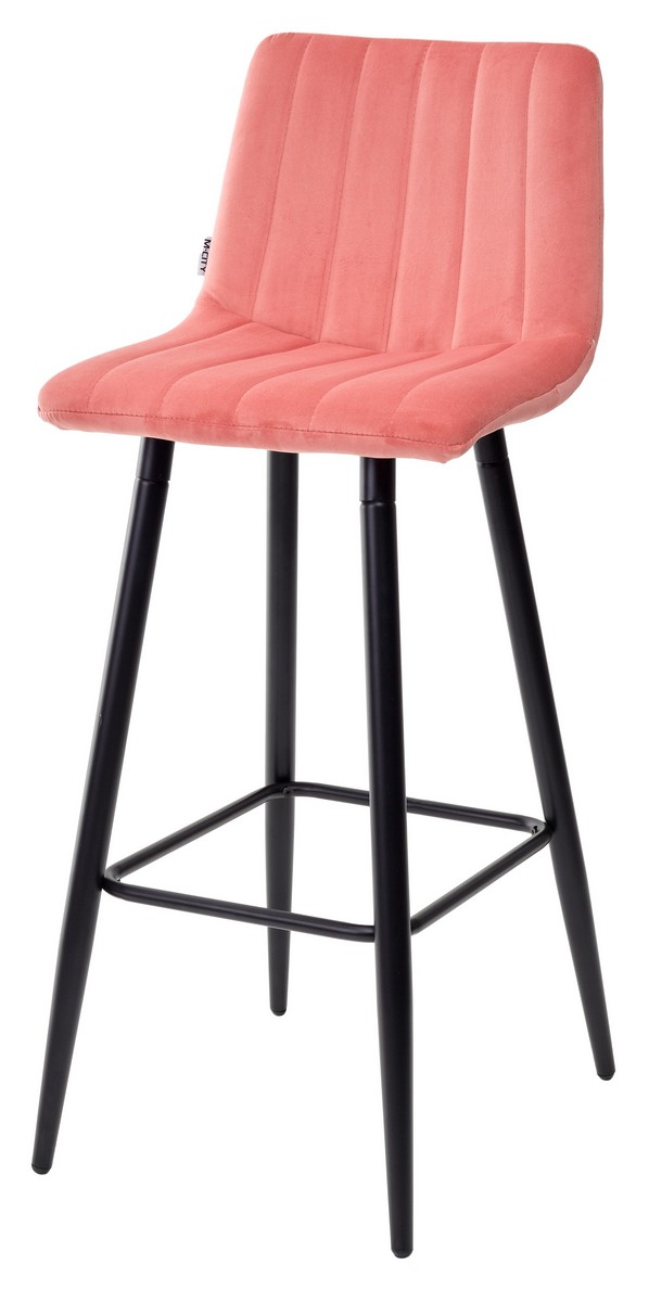 Комплект барных стульев 2 шт. M-City DERRY UDC8077G10817, черный/живой коралл