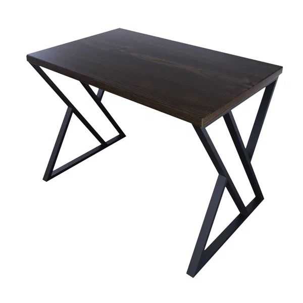 Стол кухонный Solarius Loft с Z-образными ножками 110х60х75, цвет темный дуб, черные ножки