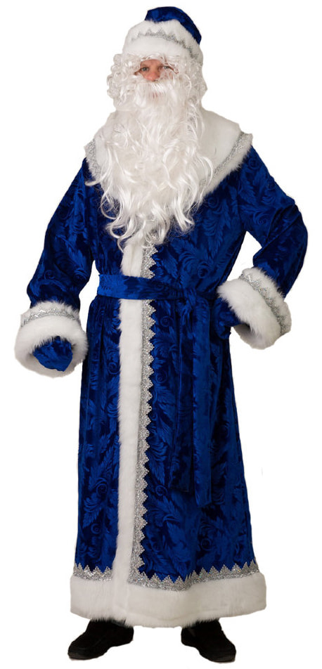 Костюм карнавальный мужской Дед Мороз Batik 199 синий 54-56 RU