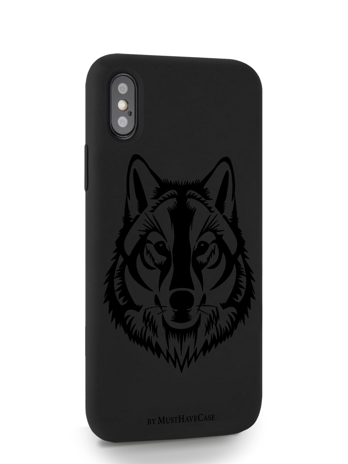 Чехол MustHaveCase для iPhone X/XS Волк черный