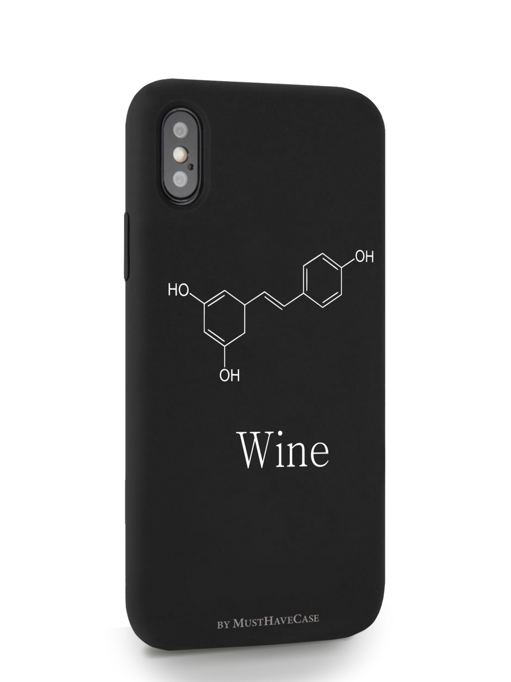 Чехол MustHaveCase для iPhone X/XS Молекула вина черный