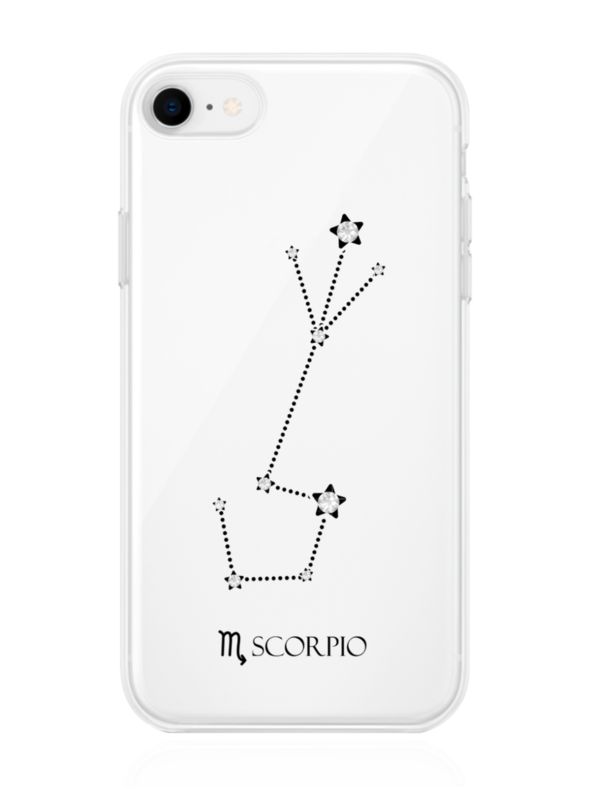 Чехол с инкрустацией кристаллами Lux для iPhone 7/8/SE2020 Скорпион Scorpio