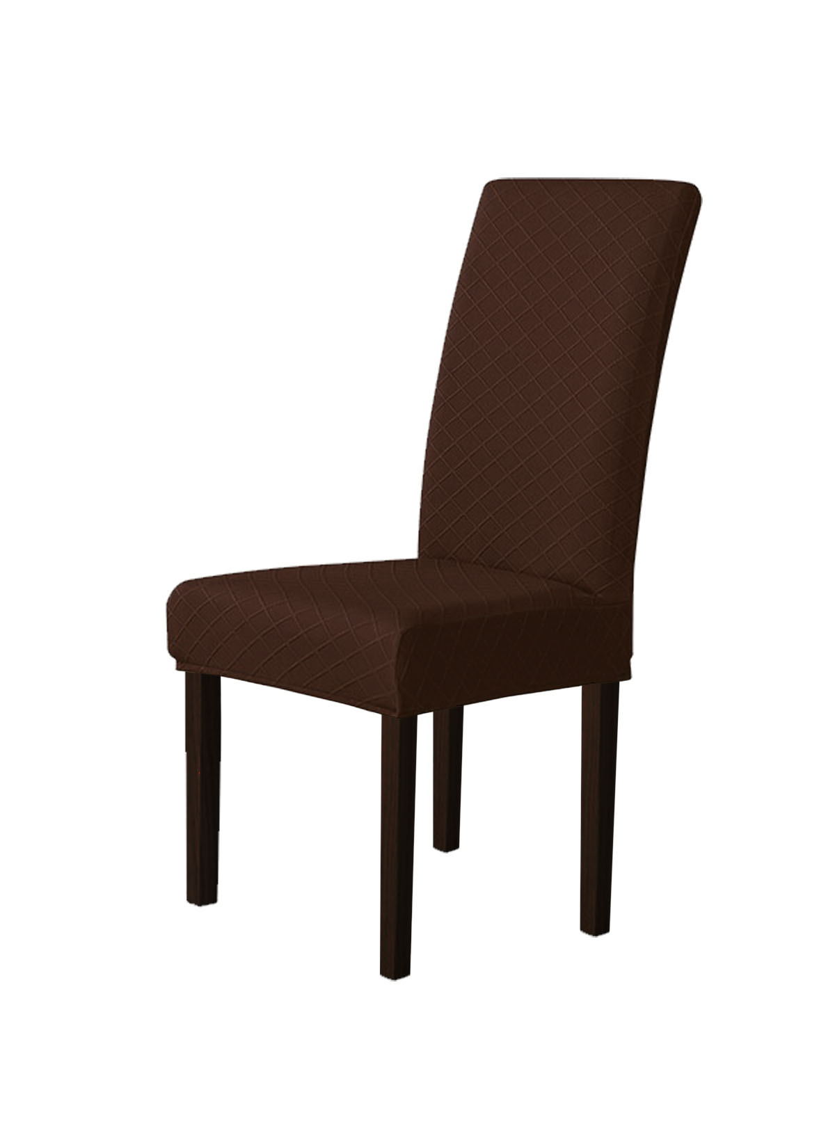 Чехол на стул LuxAlto Fukra rhombus, коричневый