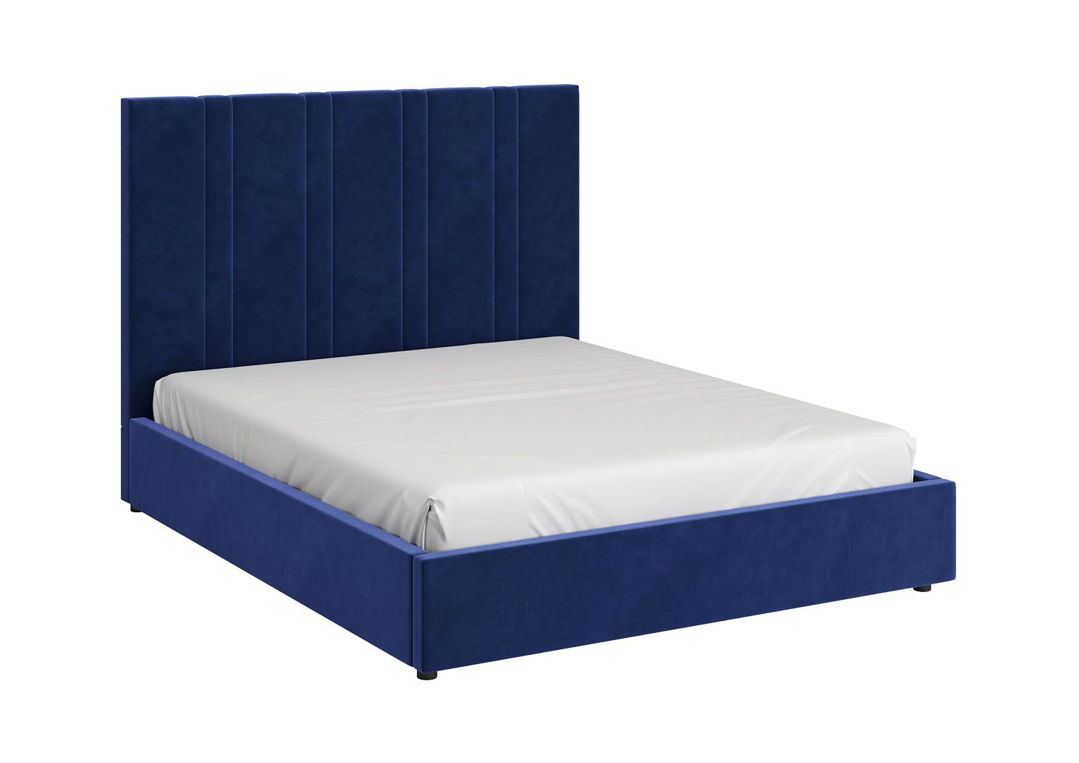 Кровать Bravo Мебель Харви 160х200 c ПМ вариант 3, Глубокий синий