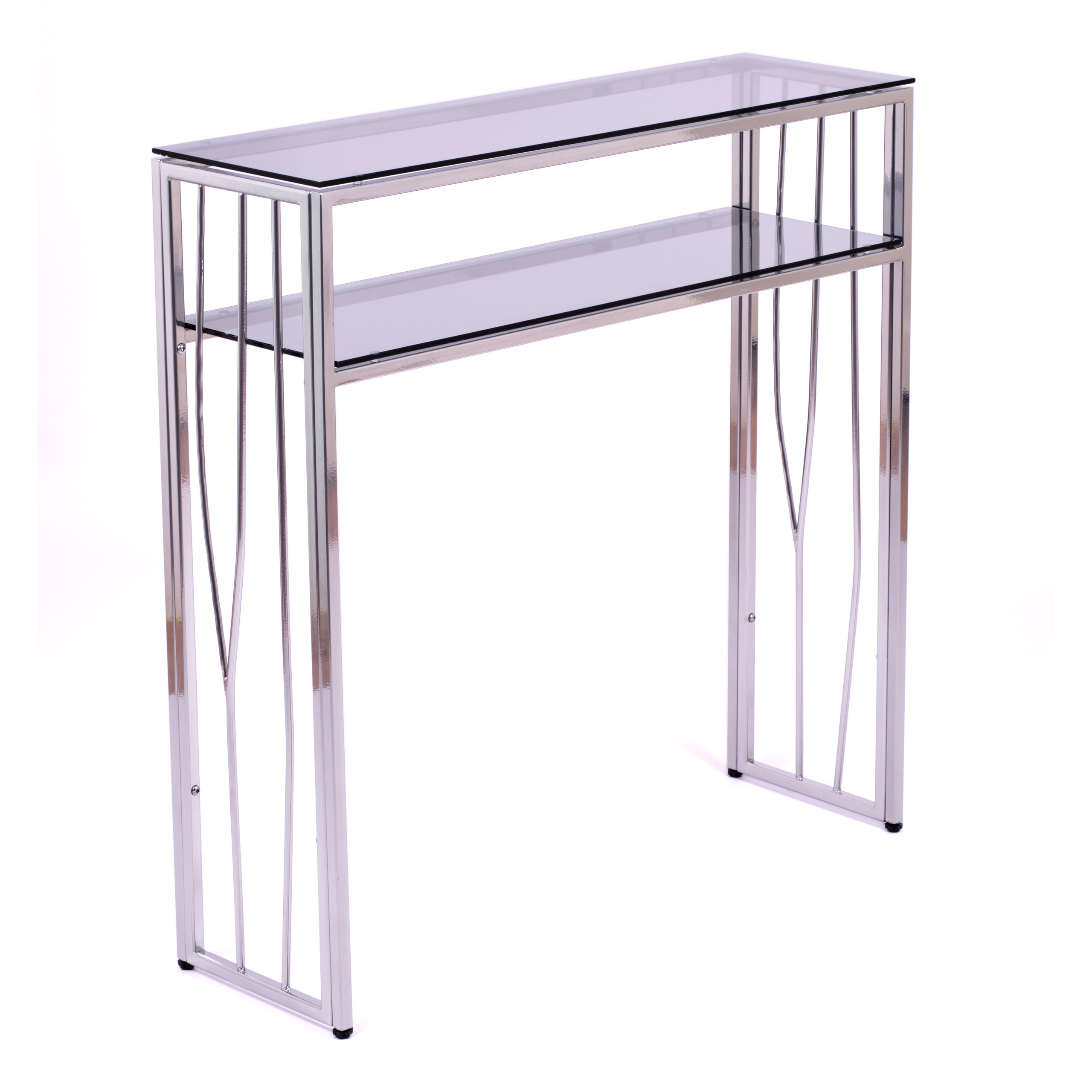 Консольный стол Allconsoles 1124-CS grey серебряный 80x25x80