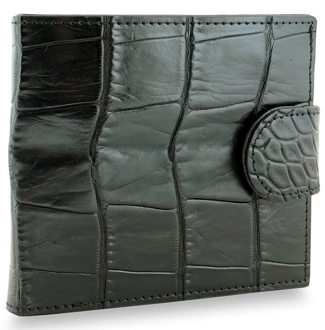Портмоне мужское Exotic Leather kk-47 черное/крупное рисунок